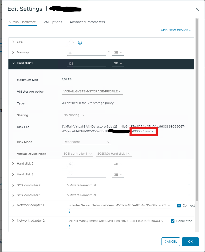 VxRail: Unable to increase disk size of Virtual Machine (option is grayed out) | Dell US