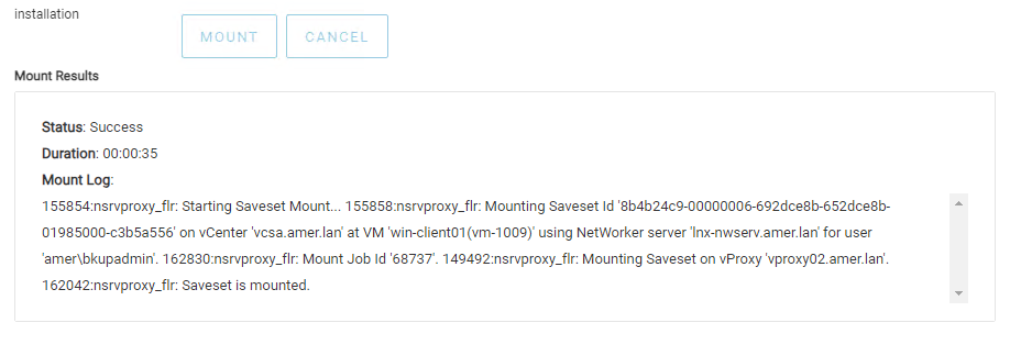 NetWorker: How to Perform a VMware FLR from the NetWorker Web User Interface | Dell US