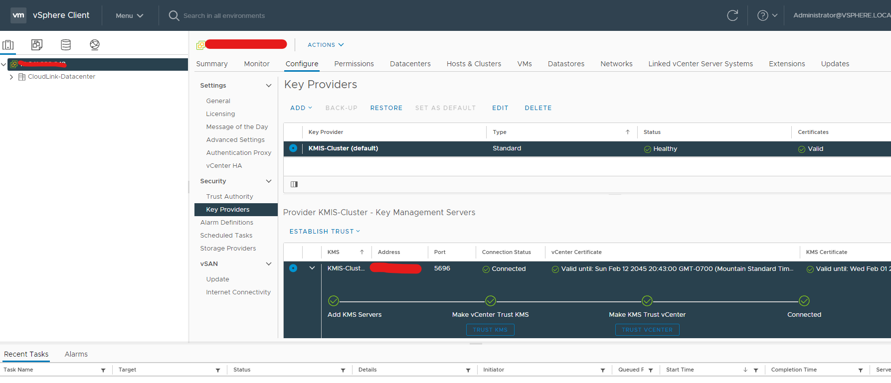 Cloudlink: How to verify KMS configuration and connection status | Dell Anguilla