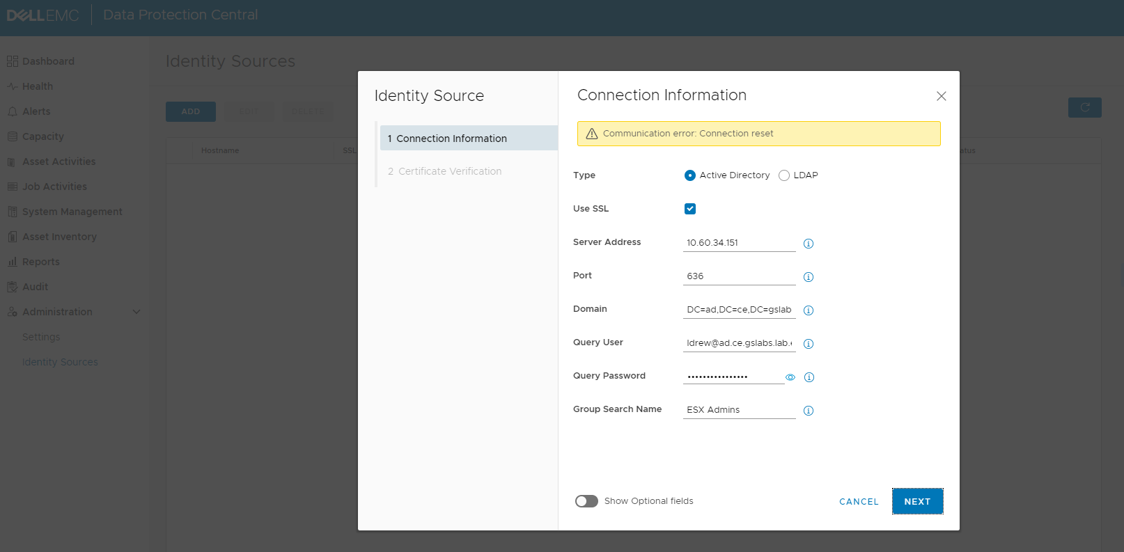 DPC(Data Protection Central): DPC 19.4 이상에서 LDAP/AD 연결을 설정하는 방법 | Dell 대한민국