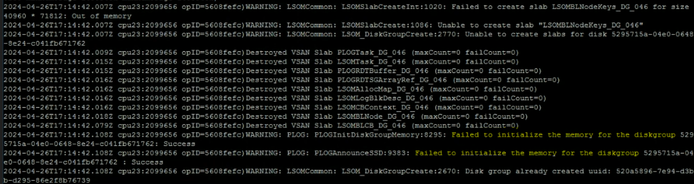 VxRail: Add Disk wizard fails at 30% Adding disks to create new disk group failed on host | Dell ...