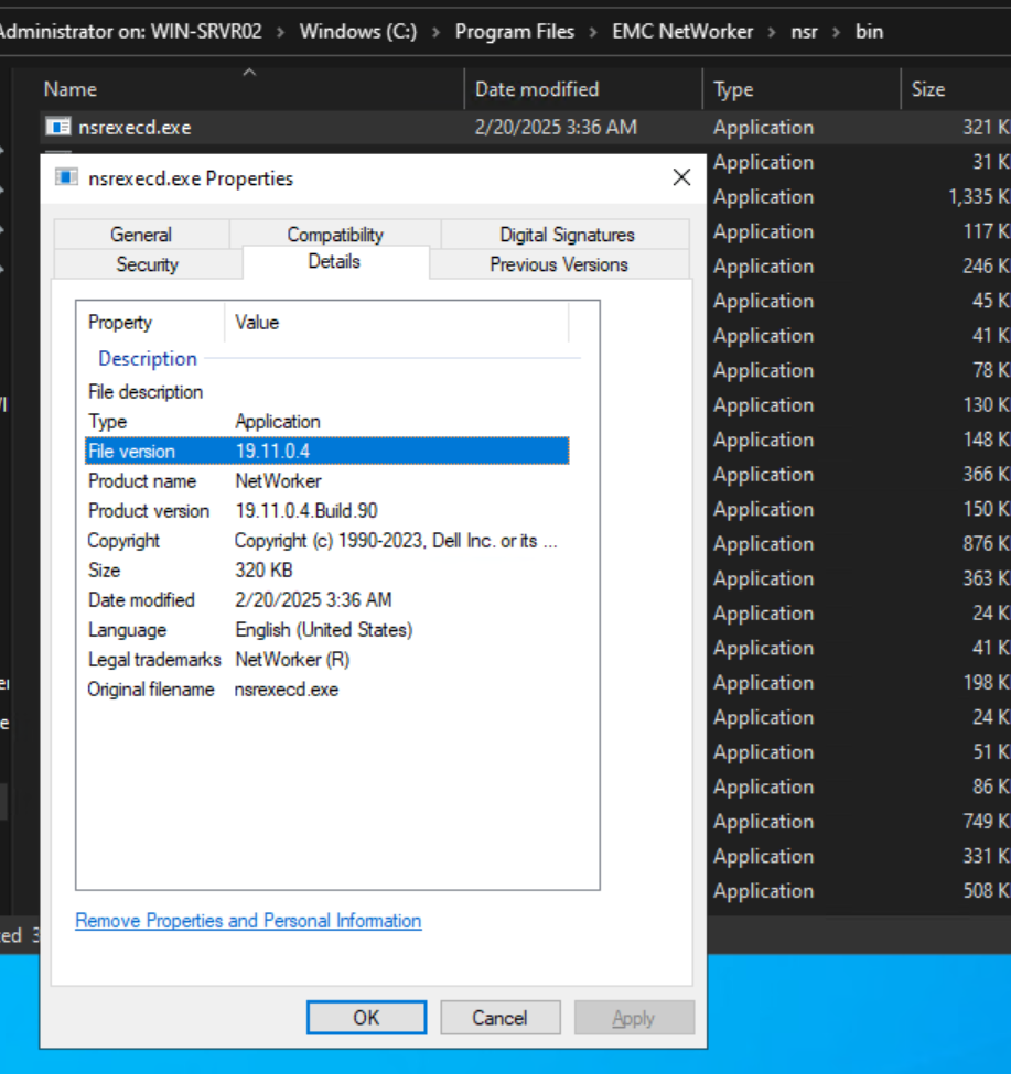 NetWorker: How To Identify Binary Version Details | Dell US