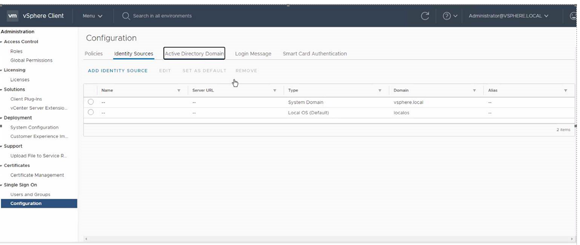 VxRail: vCenter Identity Source (IWA) Will Need to be Reconfigured ...