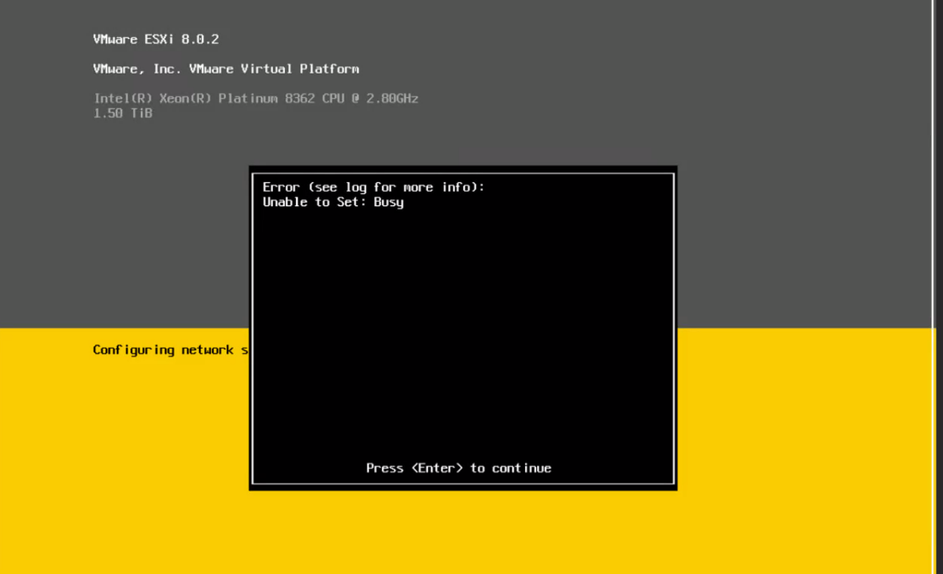 VxRail and VCF on VxRail: Post reimage, 8.0.200 RASR Failed With Error ...
